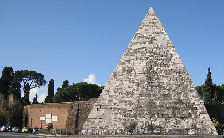 Pyramid Of Cestius Interior Floor Plan Egyptian" Exterior & "Roman"